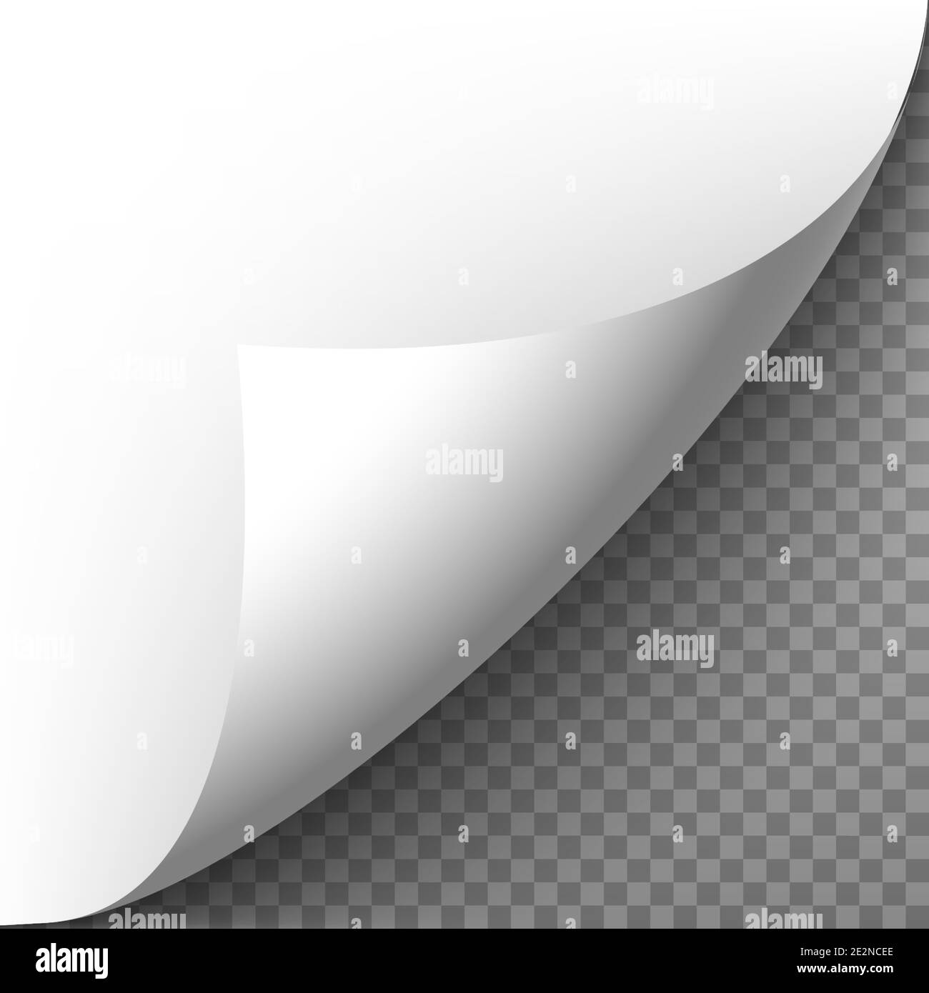 realistic vector paper corner on transparent background Stock Vector ...