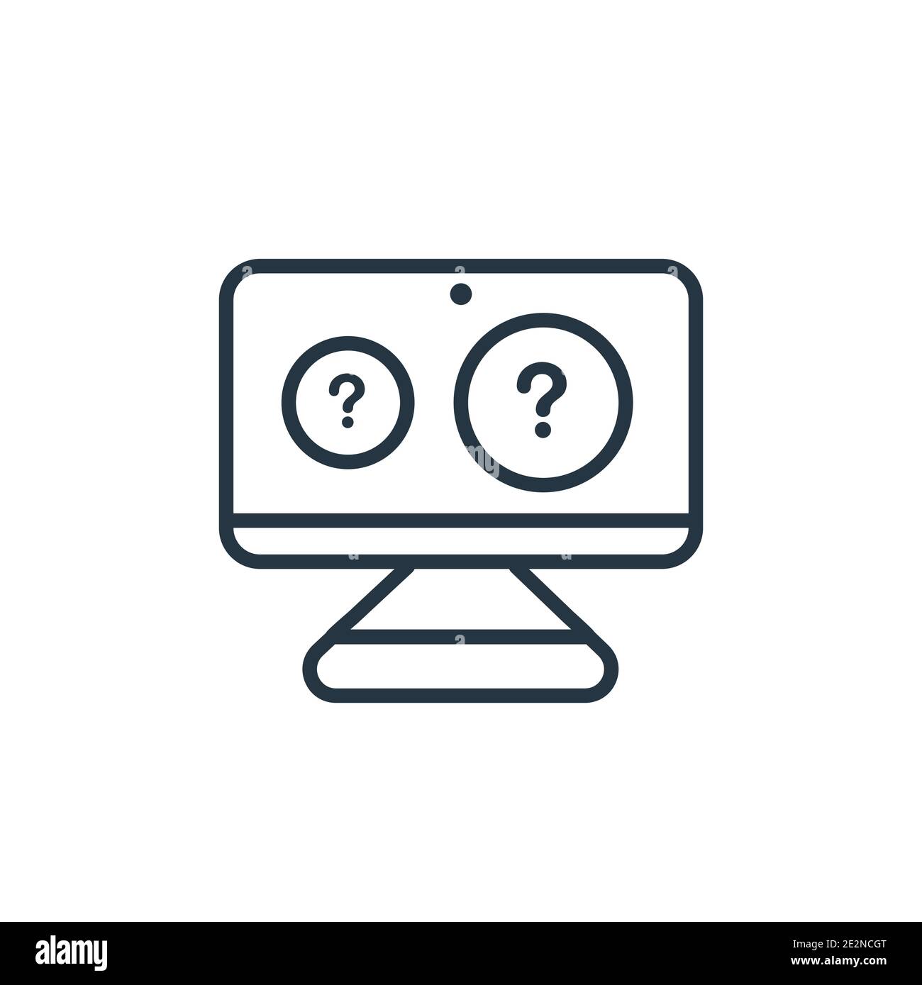 Ask outline vector icon. Thin line black ask icon, flat vector simple ...