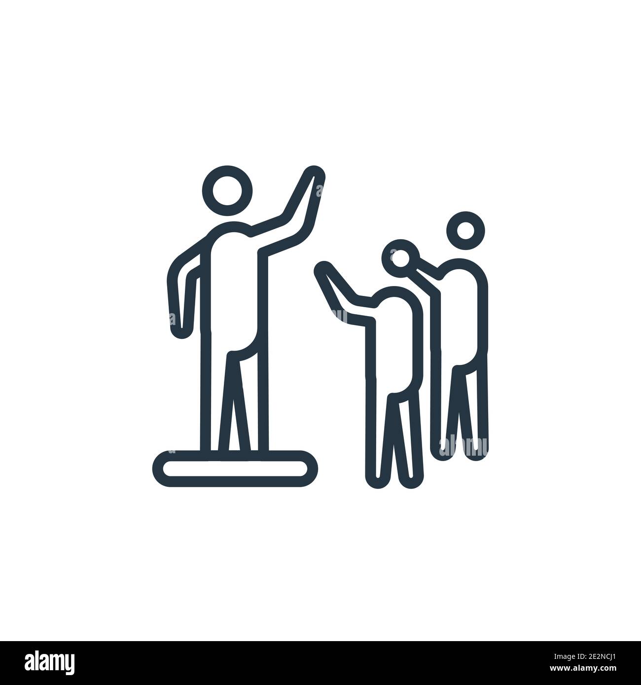 Blessed human outline vector icon. Thin line black blessed human icon ...