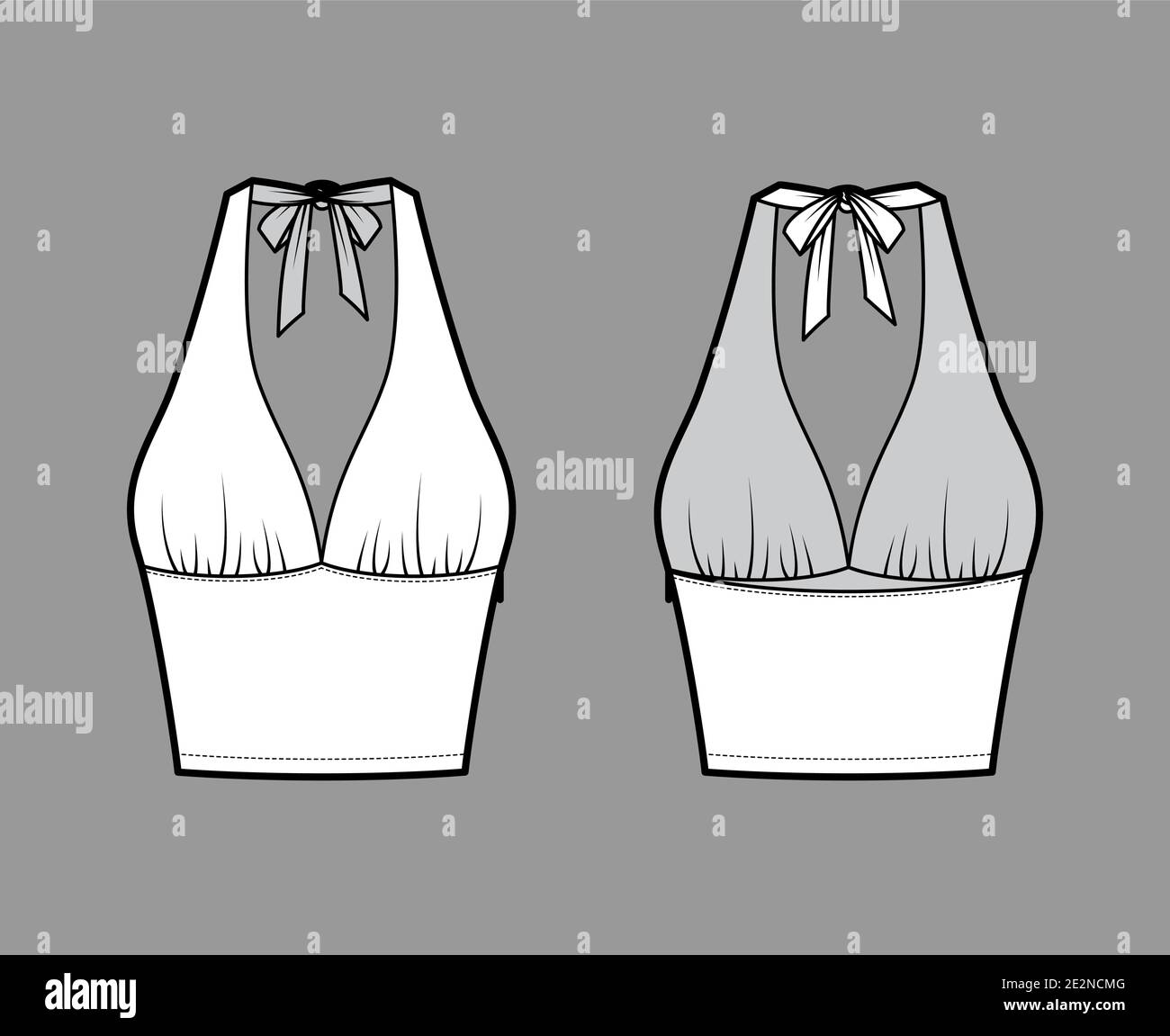 Black halter top Stock Vector Images - Alamy