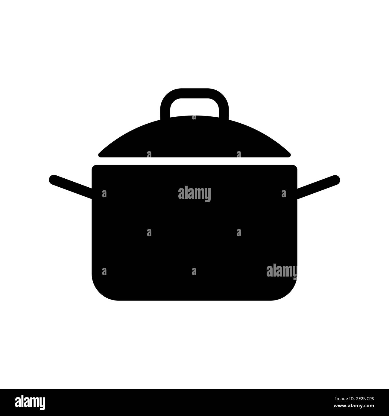 Saucepan glyph icon. Cooking pot or pan sign. Graph symbol for cooking ...