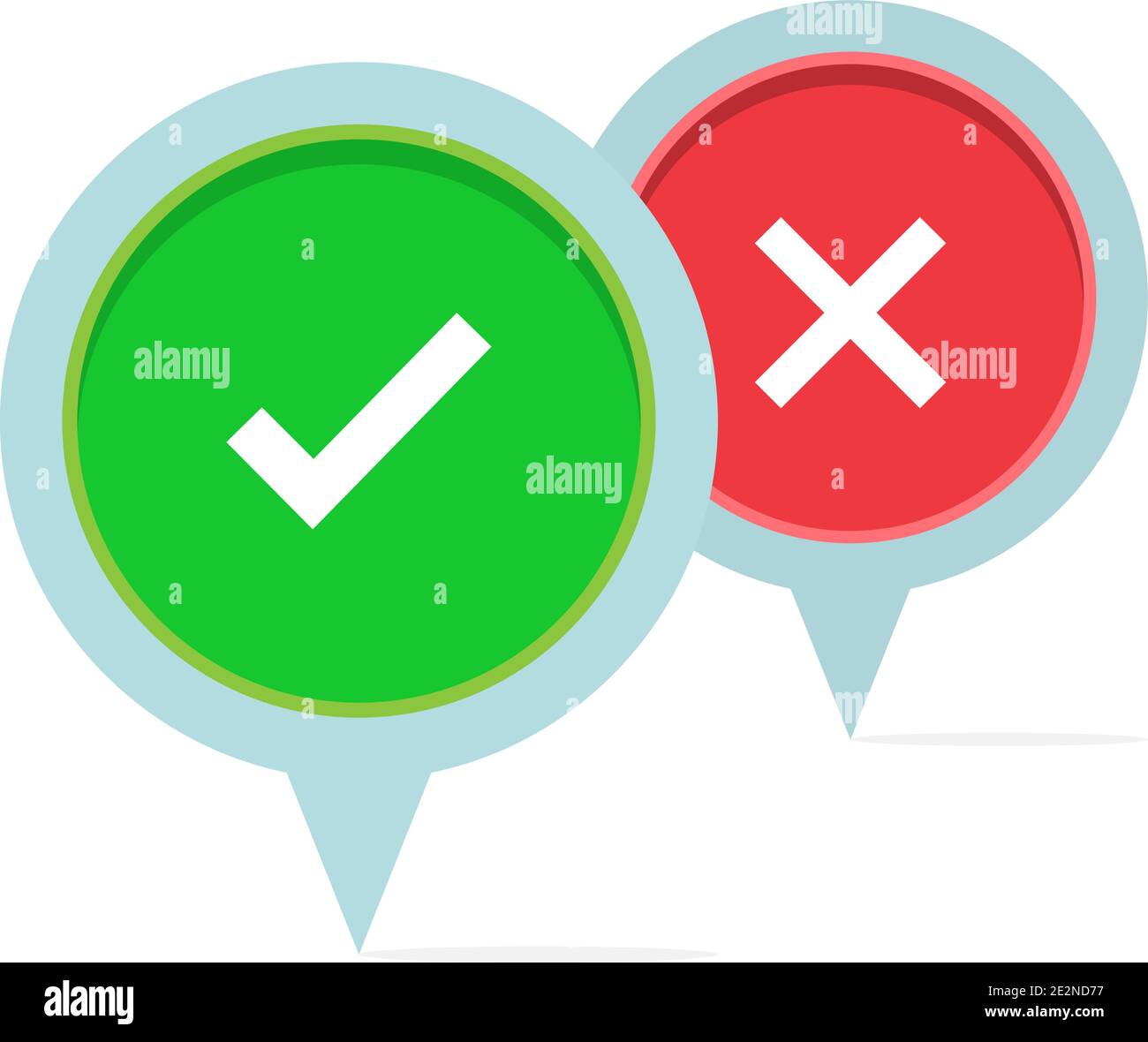 Check mark with map pointer on blank background Stock Vector Image ...