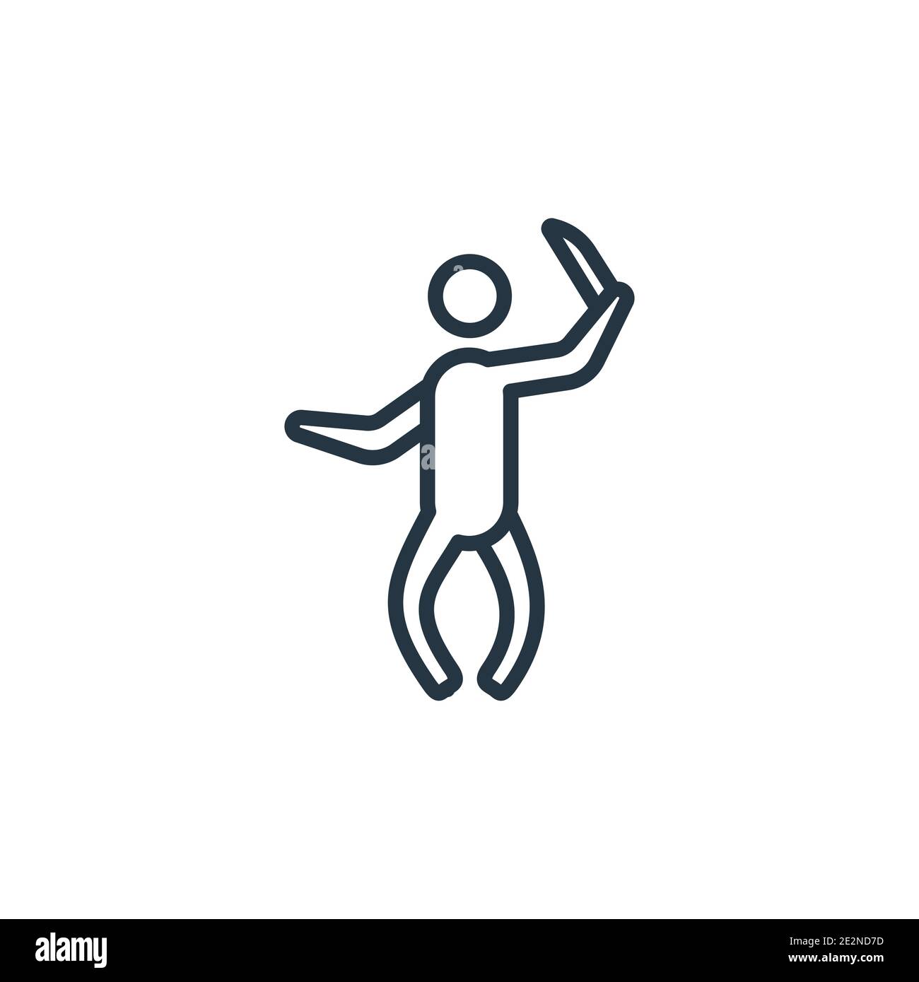 Horrible human outline vector icon. Thin line black horrible human icon ...