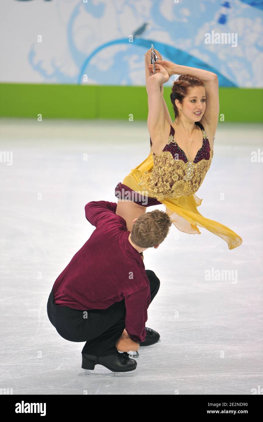 Emily Samuelson and Evan Bates of USA compete in the free dance portion ...