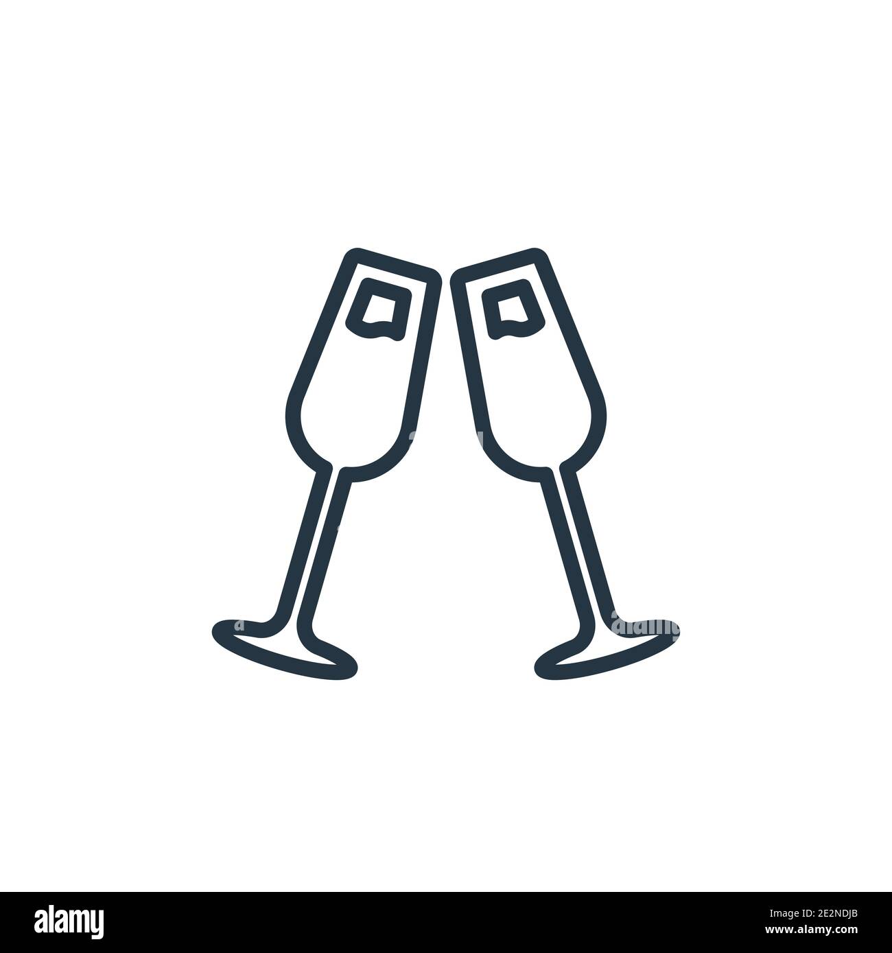 Toast outline vector icon. Thin line black toast icon, flat vector ...