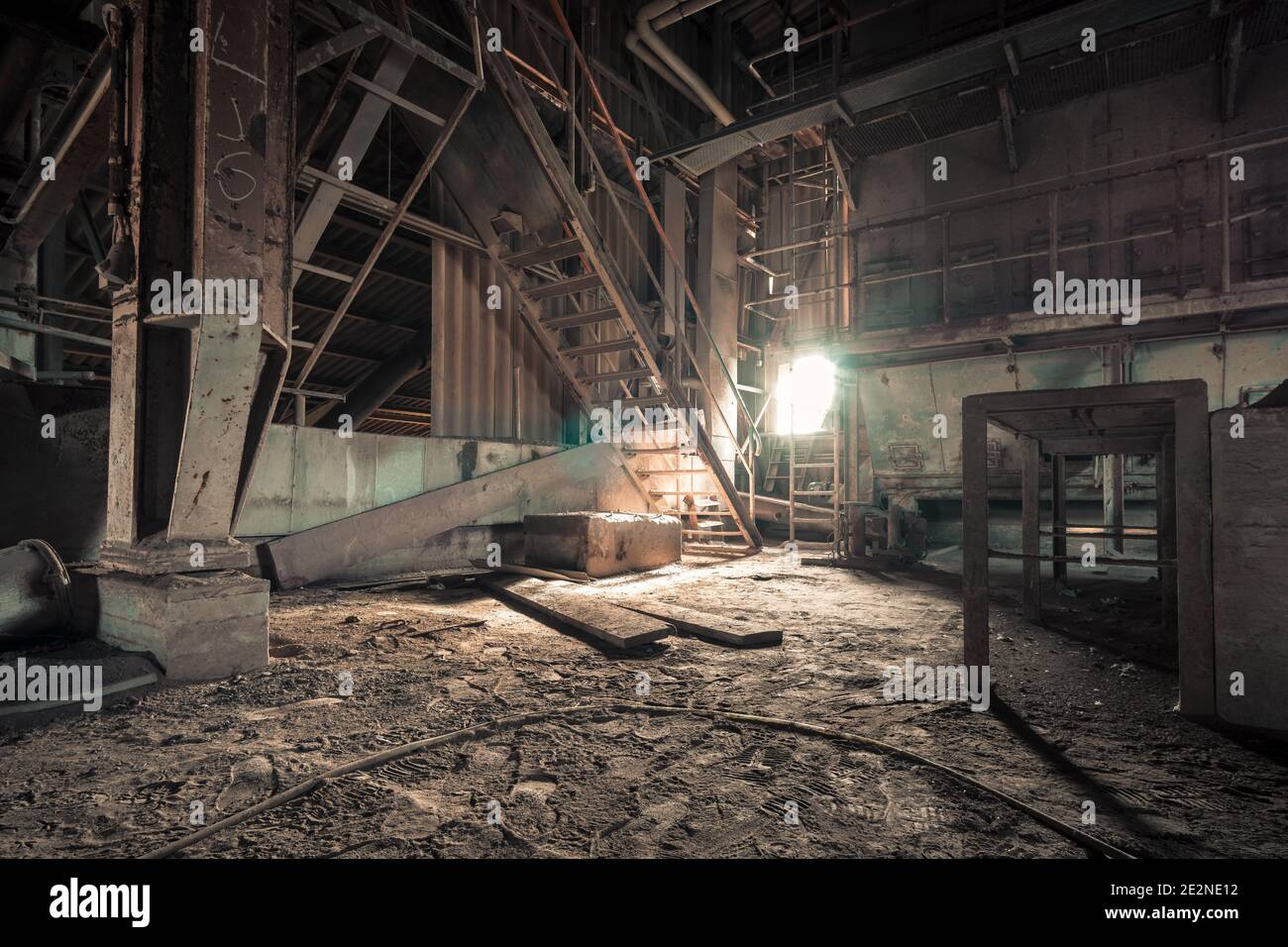 Creepy abandoned industry area with natural decay so-called lost place ...