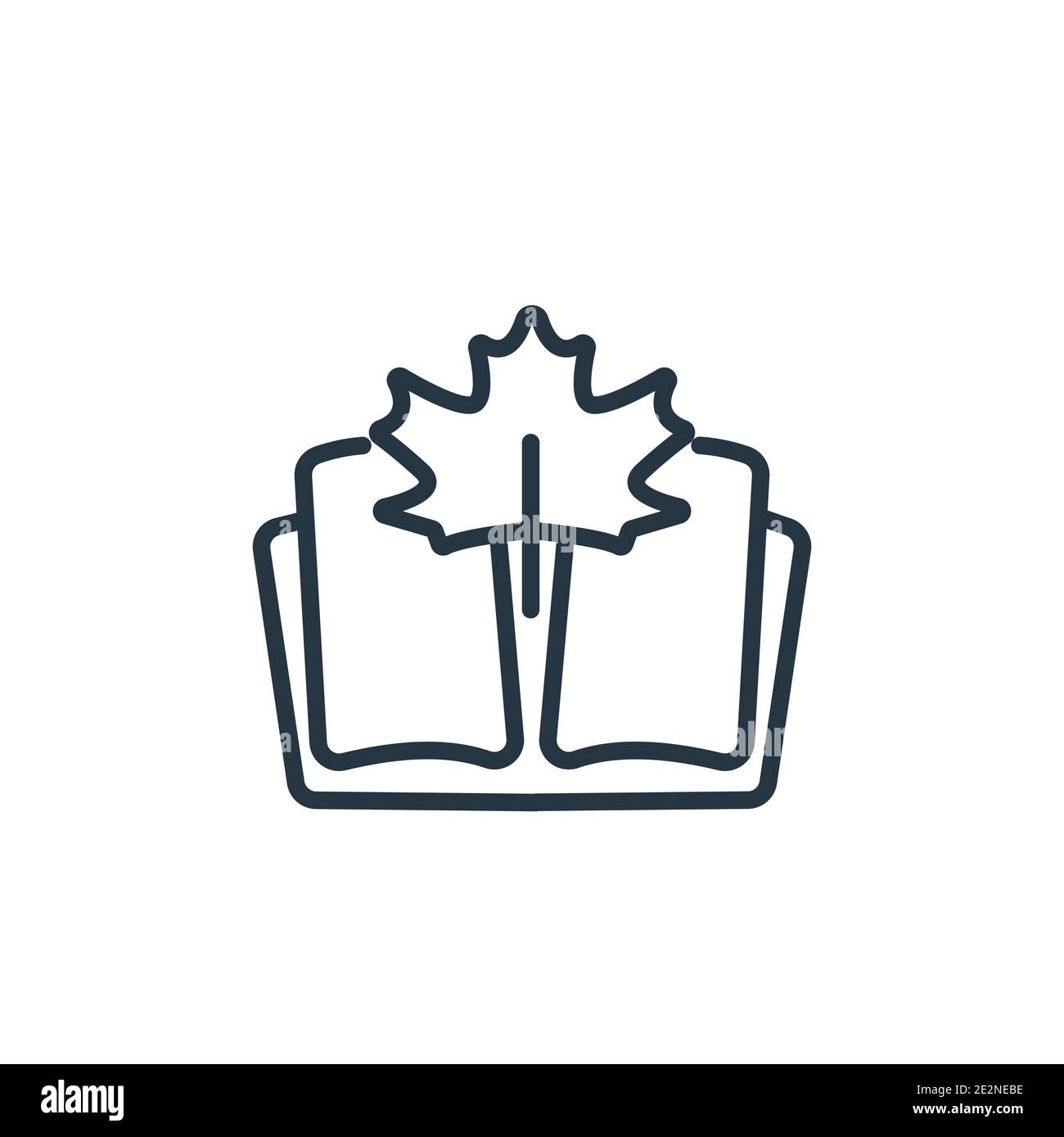 Autumn outline vector icon. Thin line black autumn icon, flat vector ...