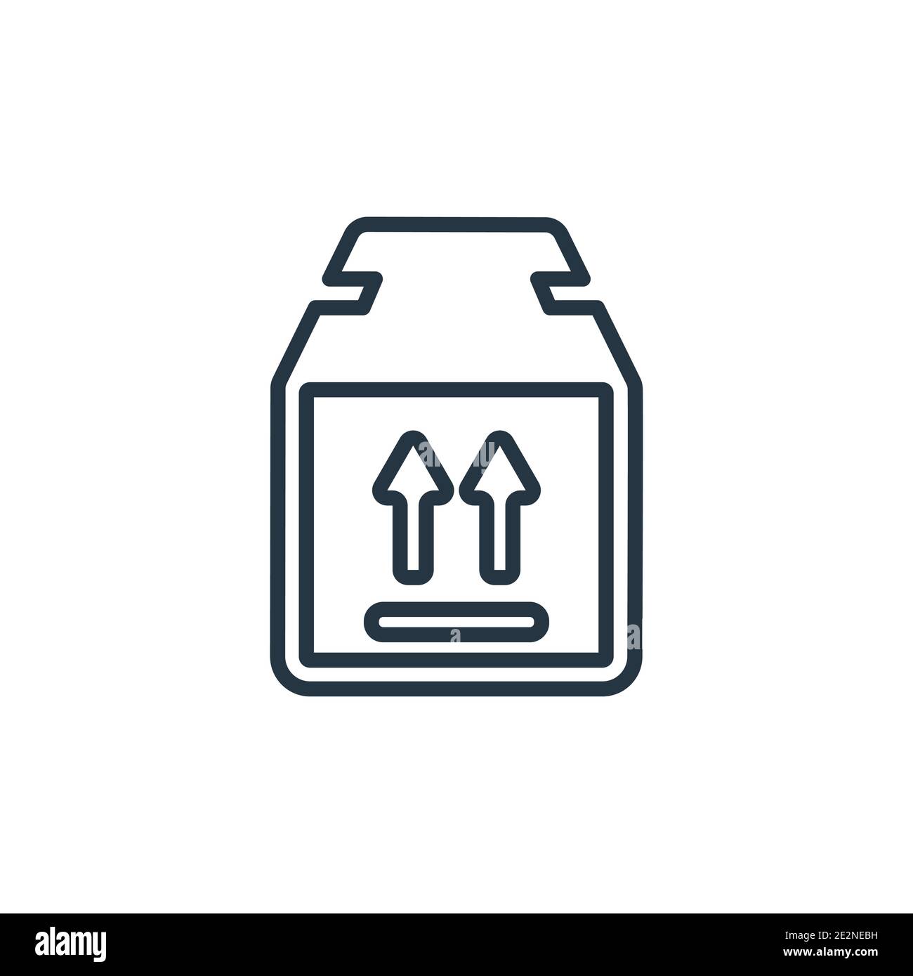 Delivery box outline vector icon. Thin line black delivery box icon ...