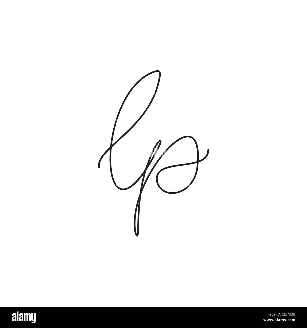 Initial lp letter logo with creative modern business typography vector ...