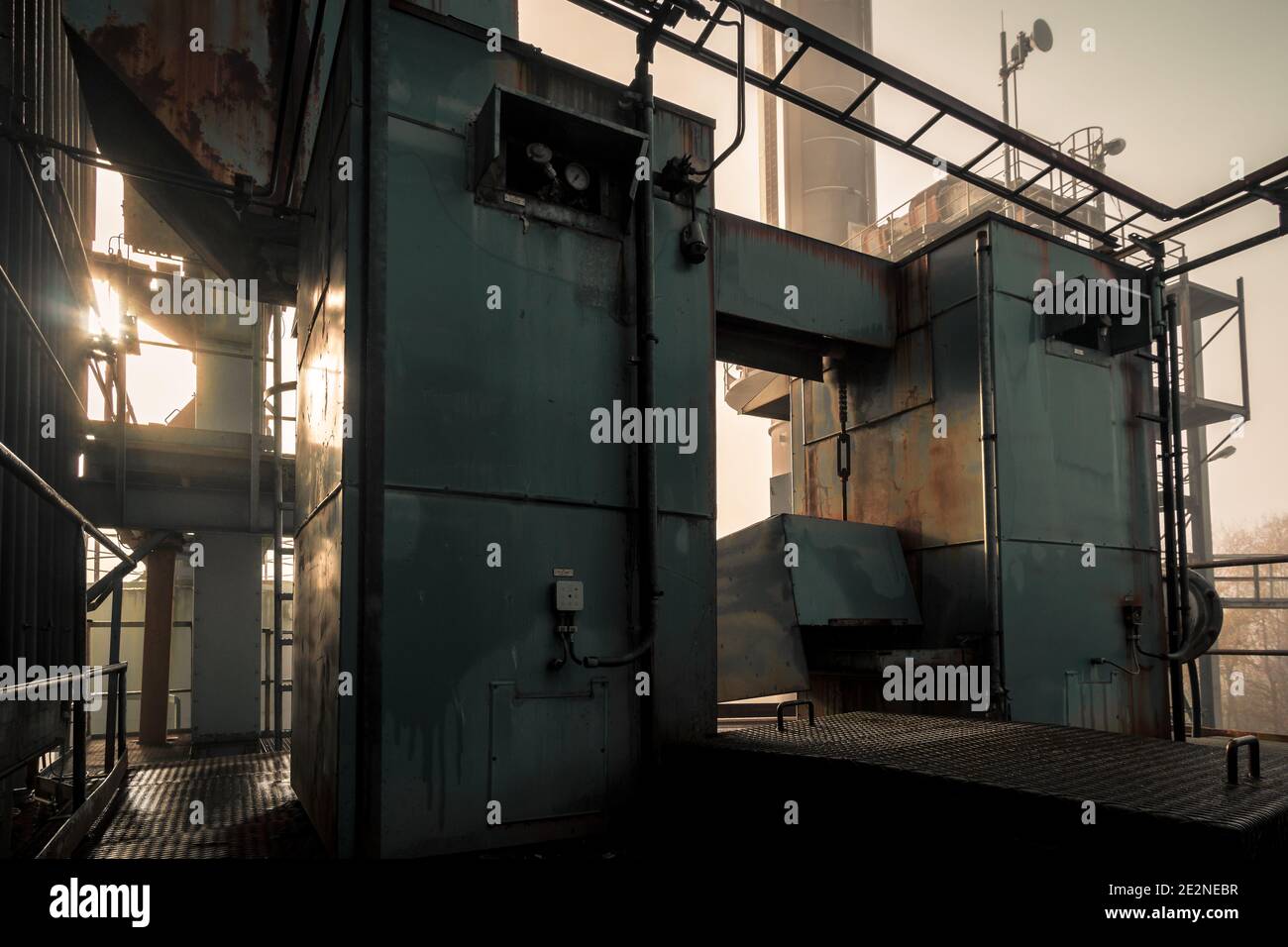 Creepy abandoned industry area with natural decay so-called lost place ...