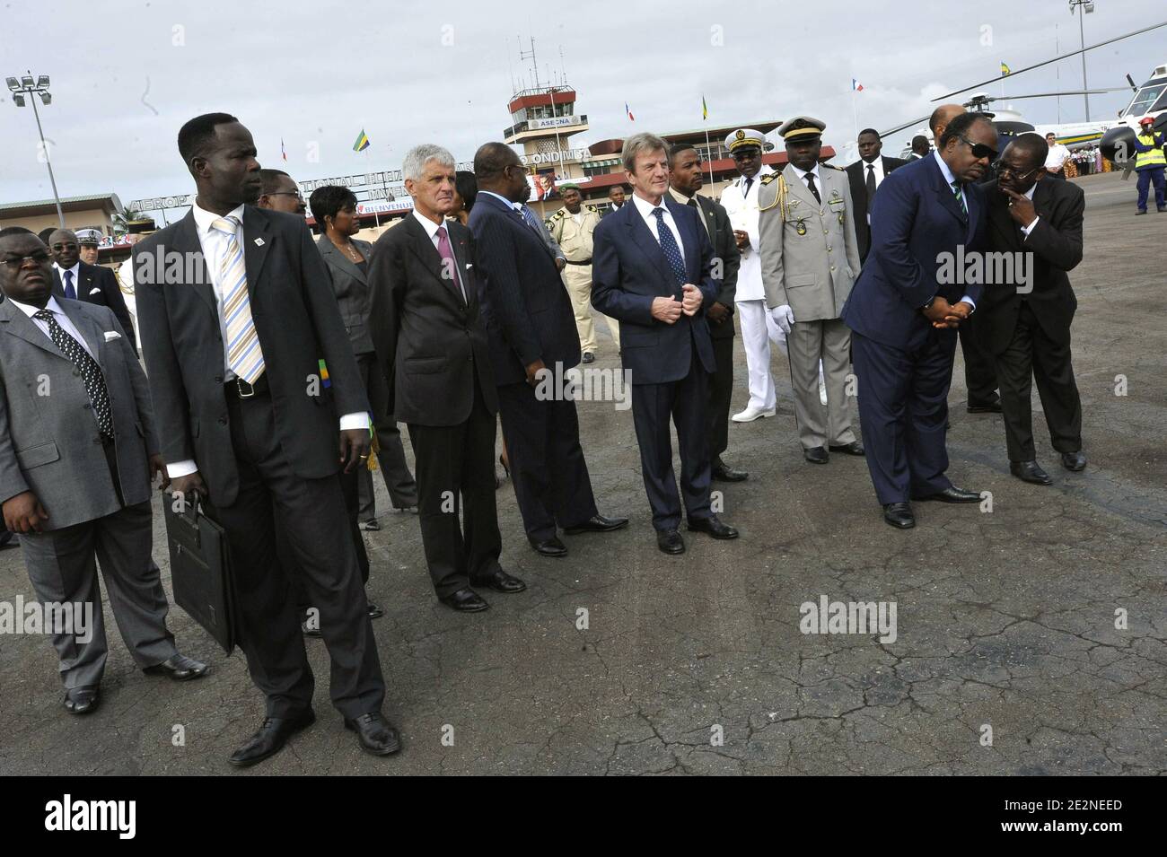 French Minister of Foreign and European Affairs Bernard Kouchner and ...