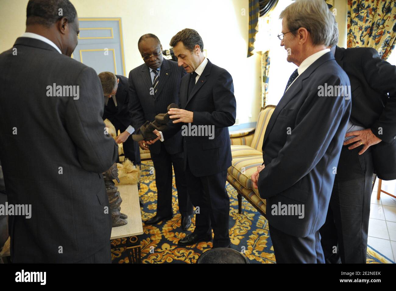 French President Nicolas Sarkozy and Minister of Foreign and European ...