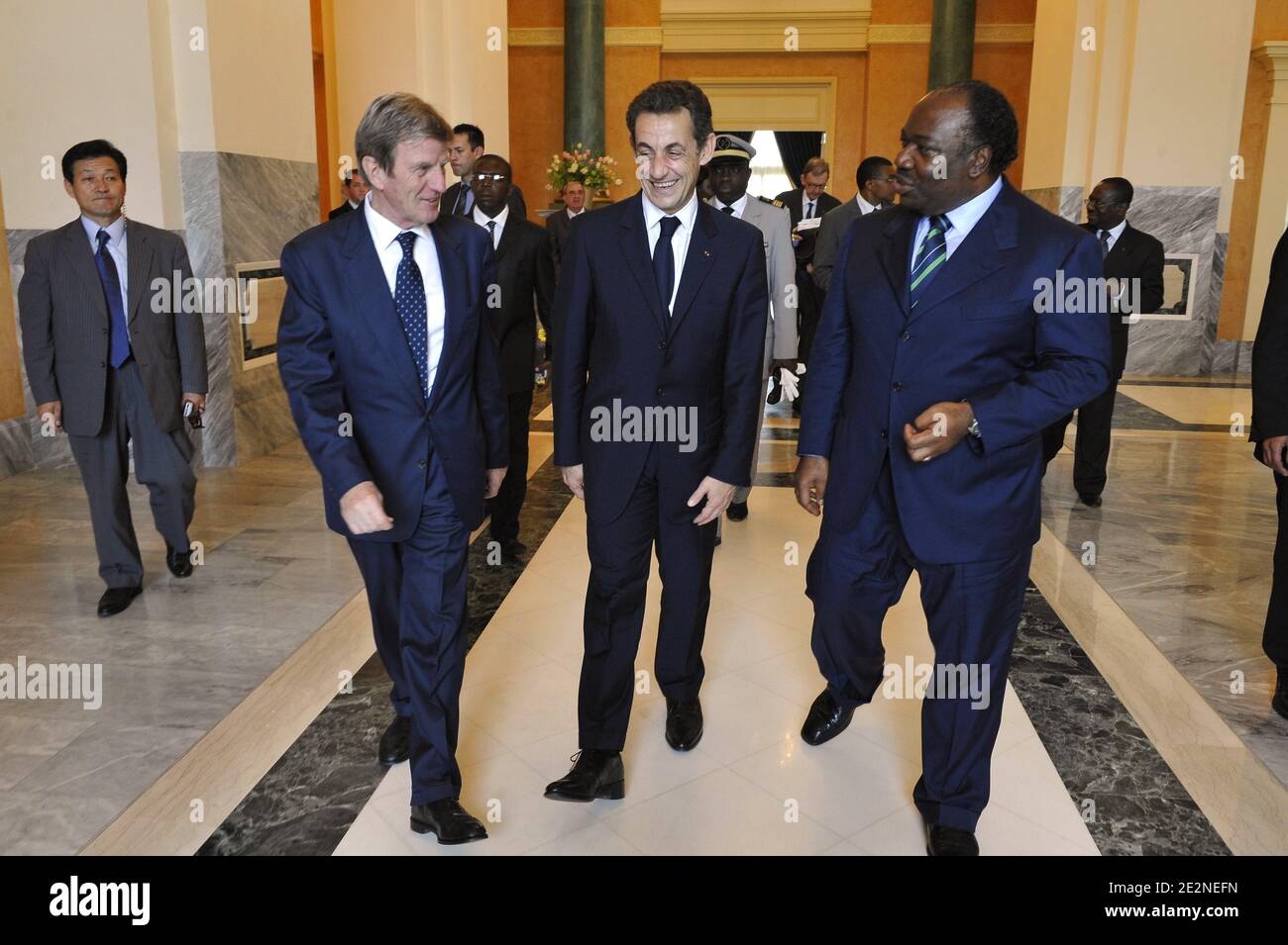 French Minister of Foreign and European Affairs Bernard Kouchner ...