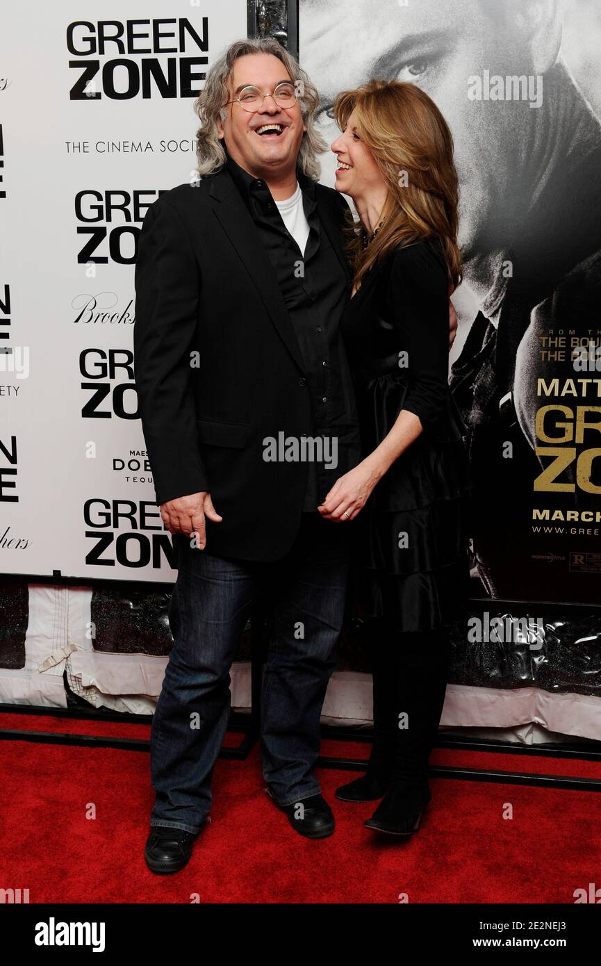 Paul Greengrass and wife arriving for the world premiere of 'Green Zone ...