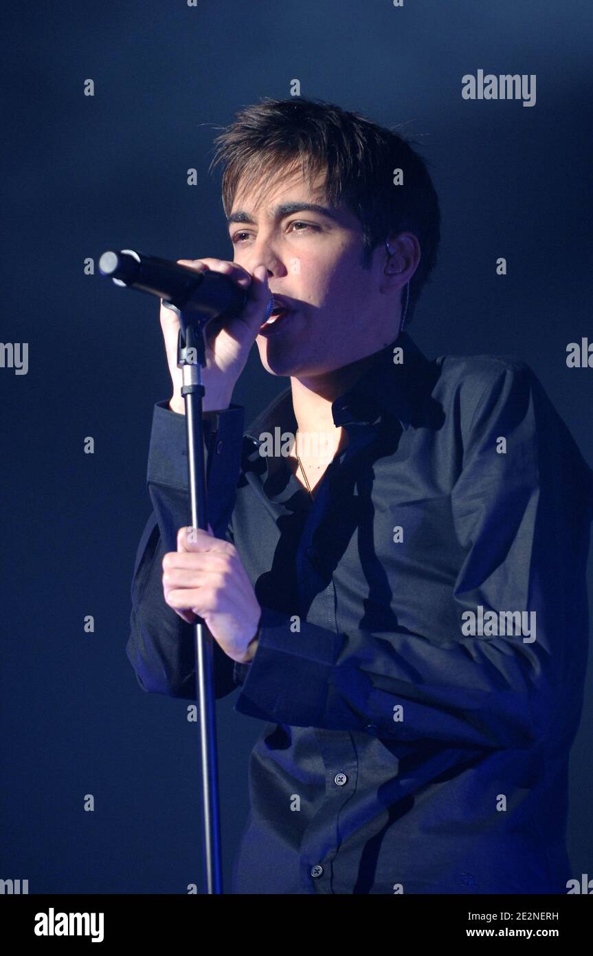 Gregory Lemarchal performs on stage in France in May 2006. Photo by ...