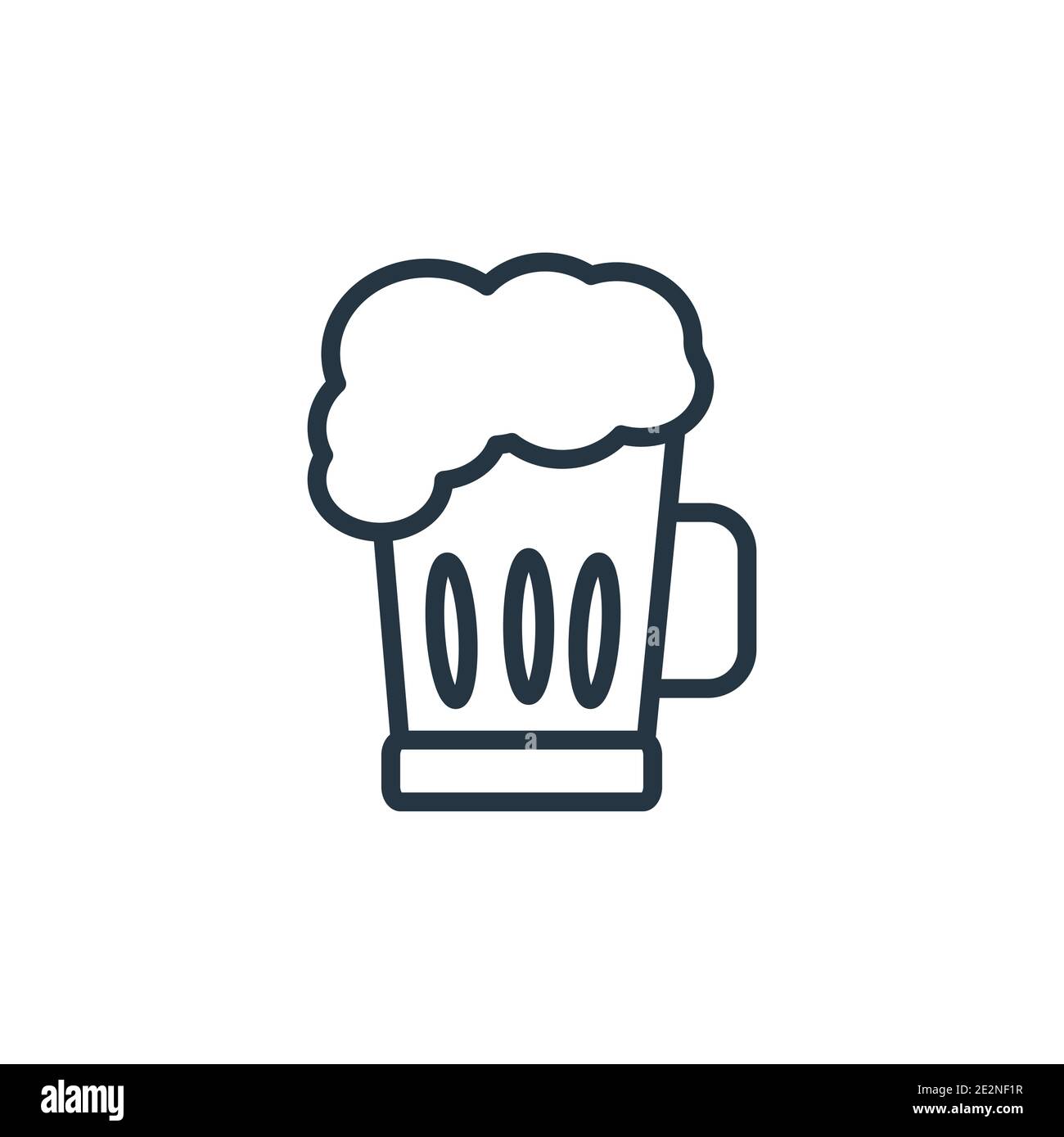 Pub outline vector icon. Thin line black pub icon, flat vector simple ...