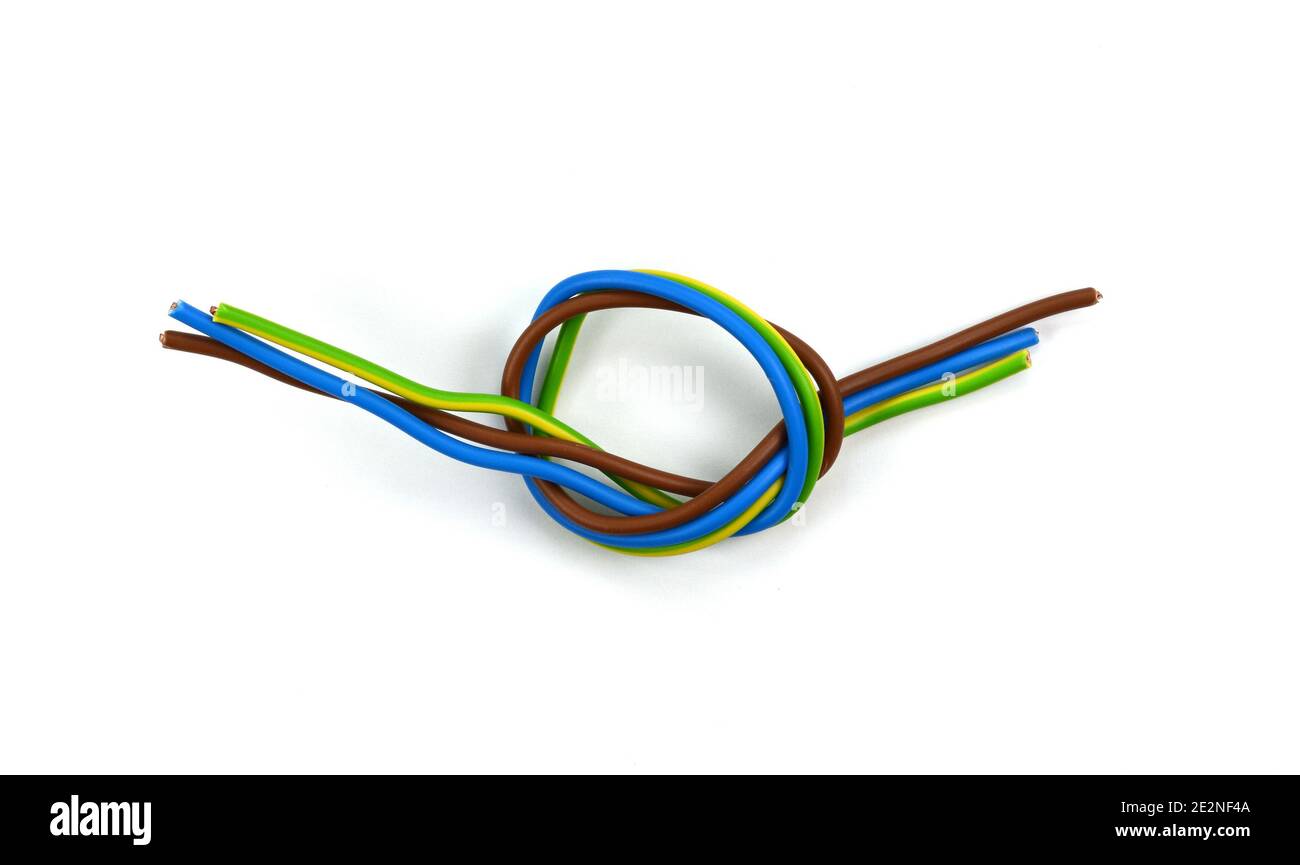 Electric cable isolated on a white background Stock Photo - Alamy