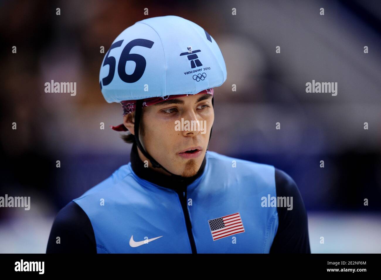 Apolo Anton Ohno of the United States at the Men's 500m Short Track ...