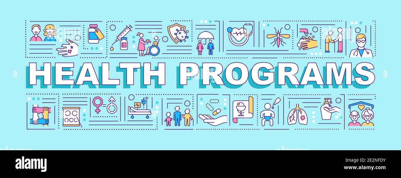 Health programs word concepts banner Stock Vector Image & Art - Alamy