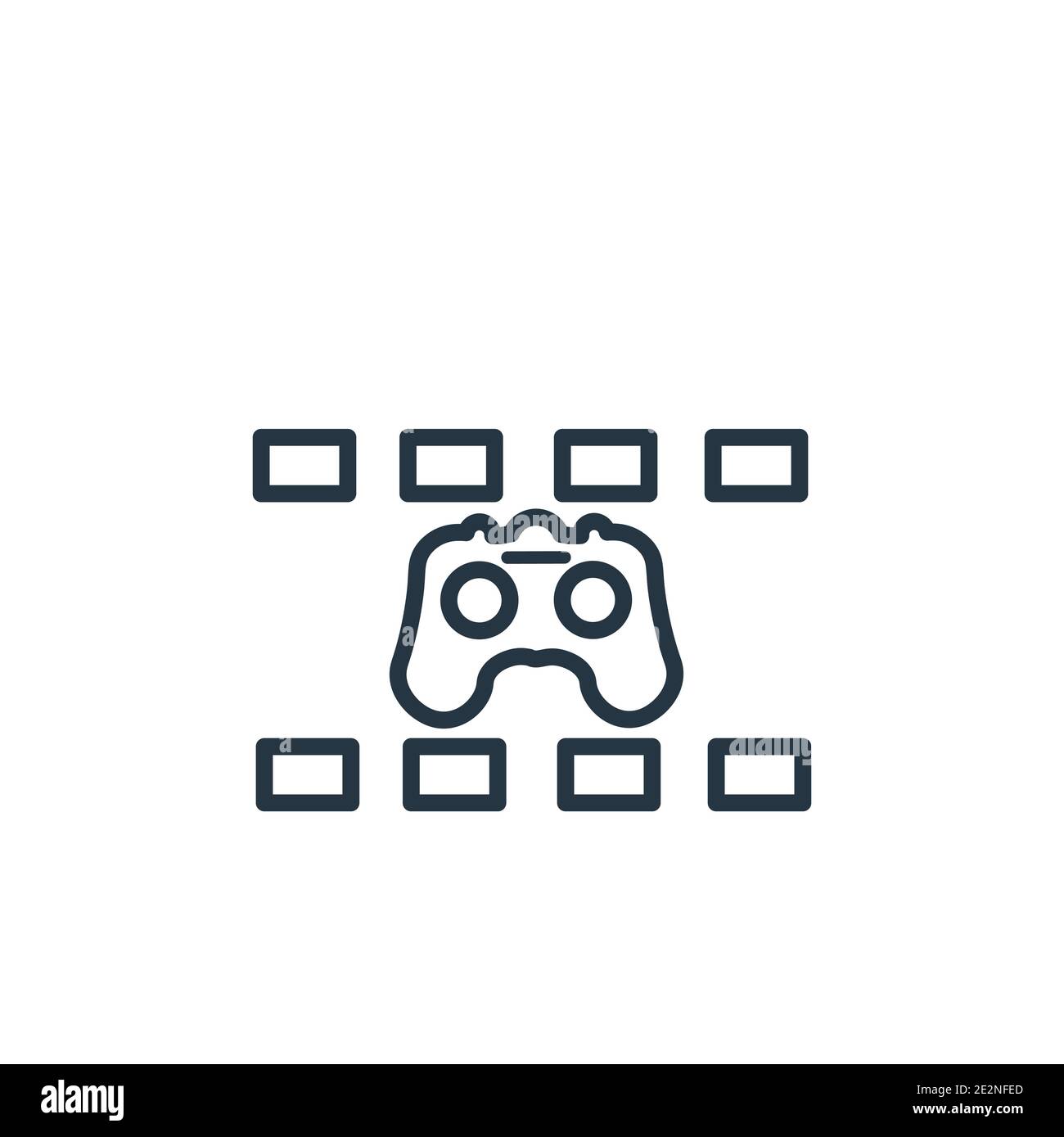 Video console outline vector icon. Thin line black video console icon ...