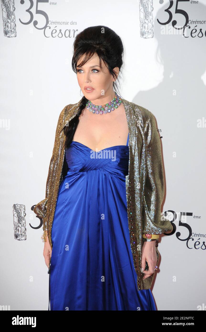 Isabelle Adjani arriving to the 35th Cesar ceremony (French cinema ...
