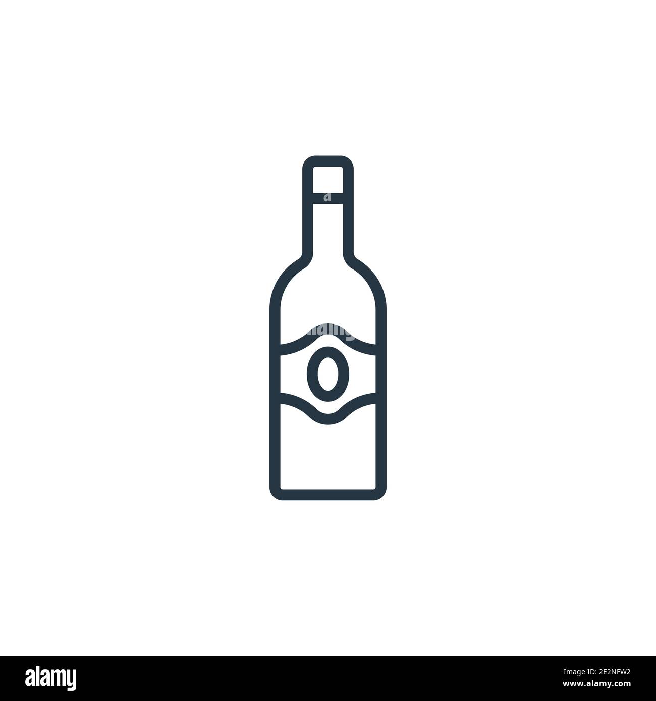 Alcohol outline vector icon. Thin line black alcohol icon, flat vector ...