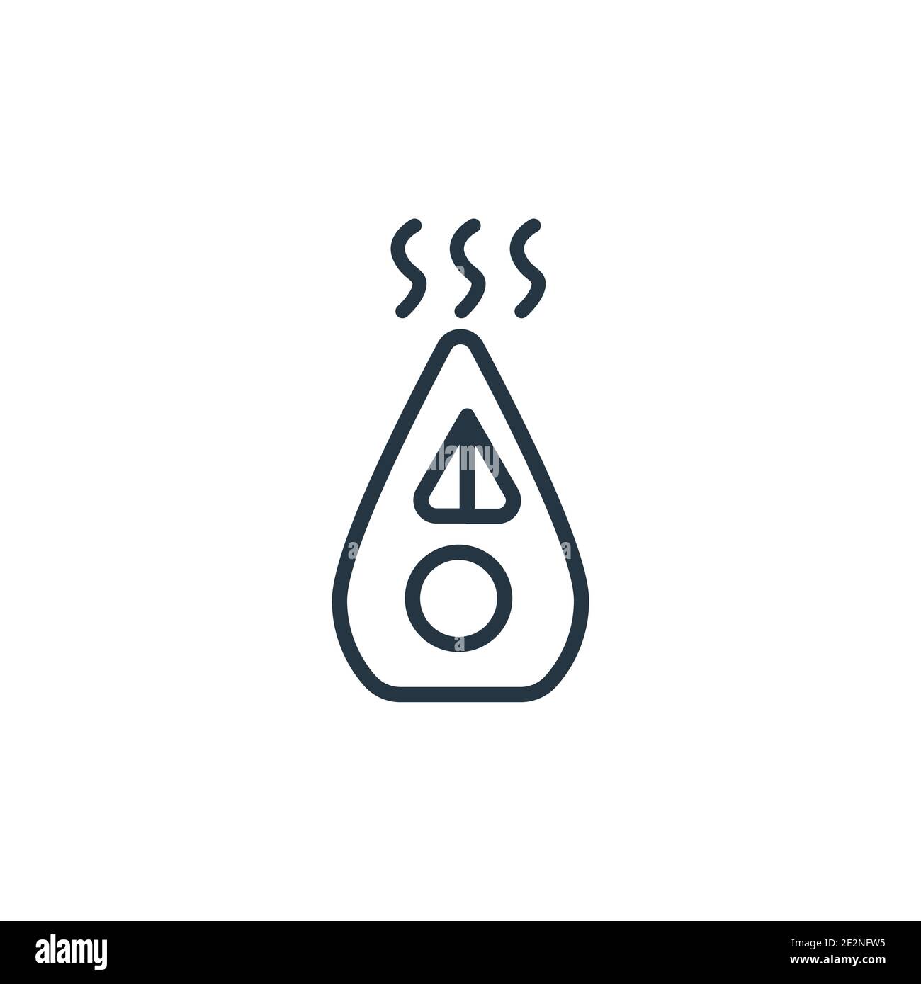 Humidifier outline vector icon. Thin line black humidifier icon, flat ...