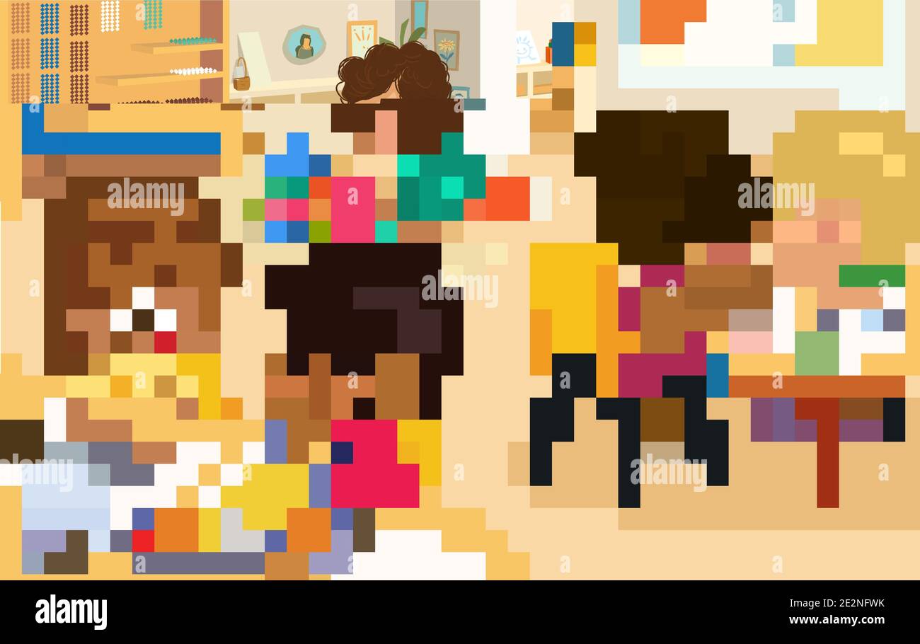 Kindergarten classroom activities hi-res stock photography and images ...