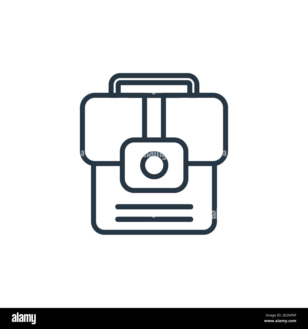 Case outline vector icon. Thin line black case icon, flat vector simple ...