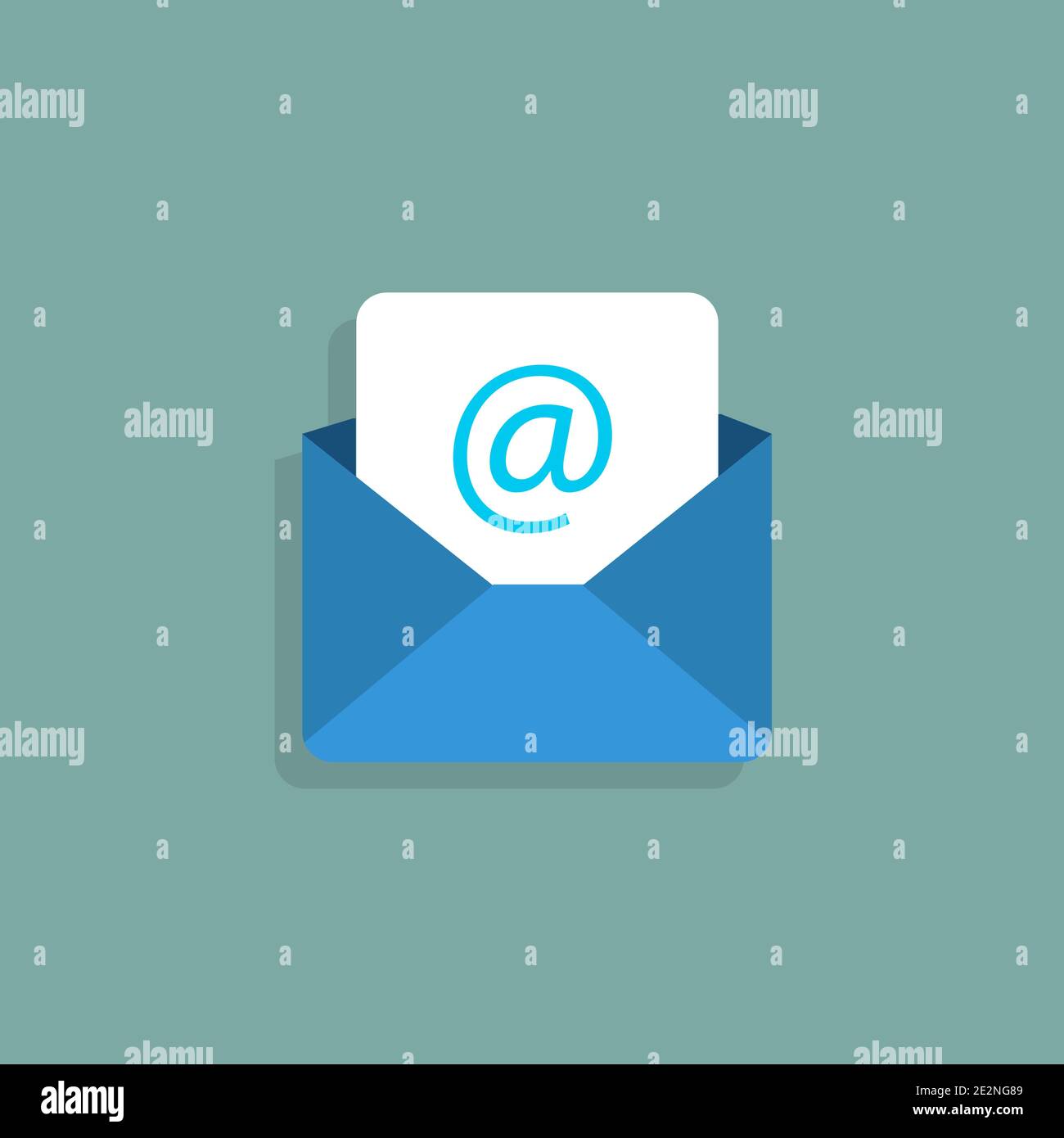 Envelope mail icon. Vector illustration. Flat style Stock Vector Image ...
