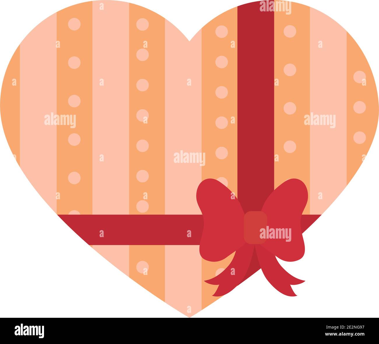 heart shaped chocolate box icon over white background, colorful design ...