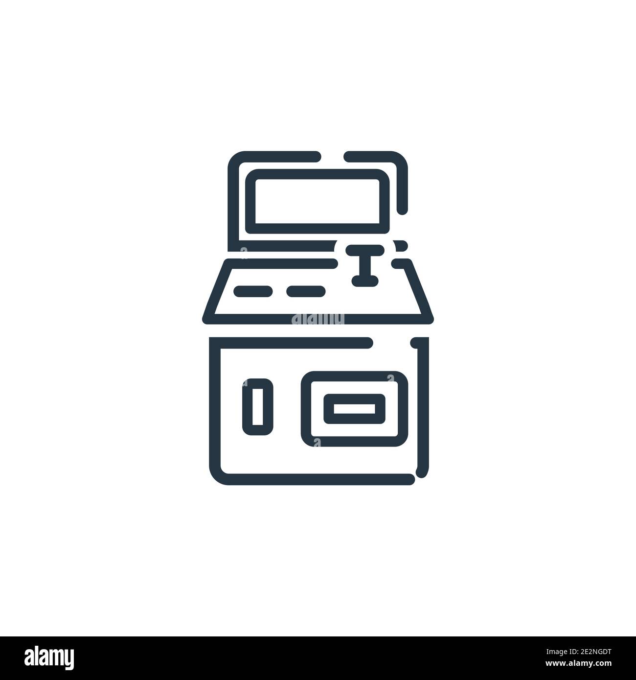 Arcade Game Outline Vector Icon Thin Line Black Arcade Game Icon Flat Vector Simple Element