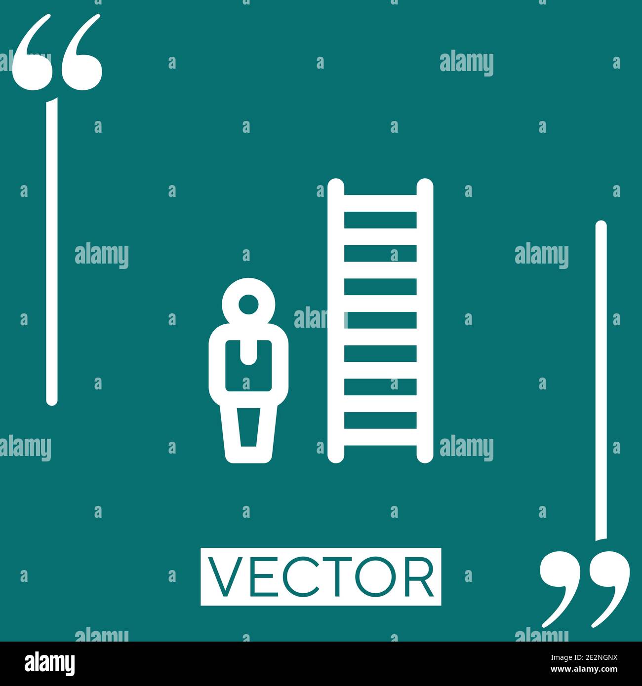 Construction worker climbing up ladder Stock Vector Images - Alamy