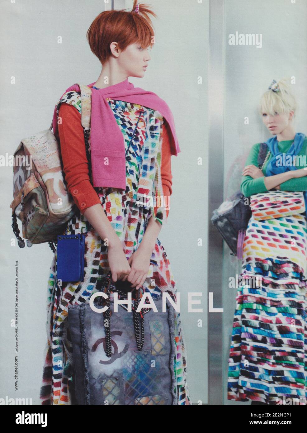 poster advertising CHANEL with Lindsey Wixson in paper magazine from ...