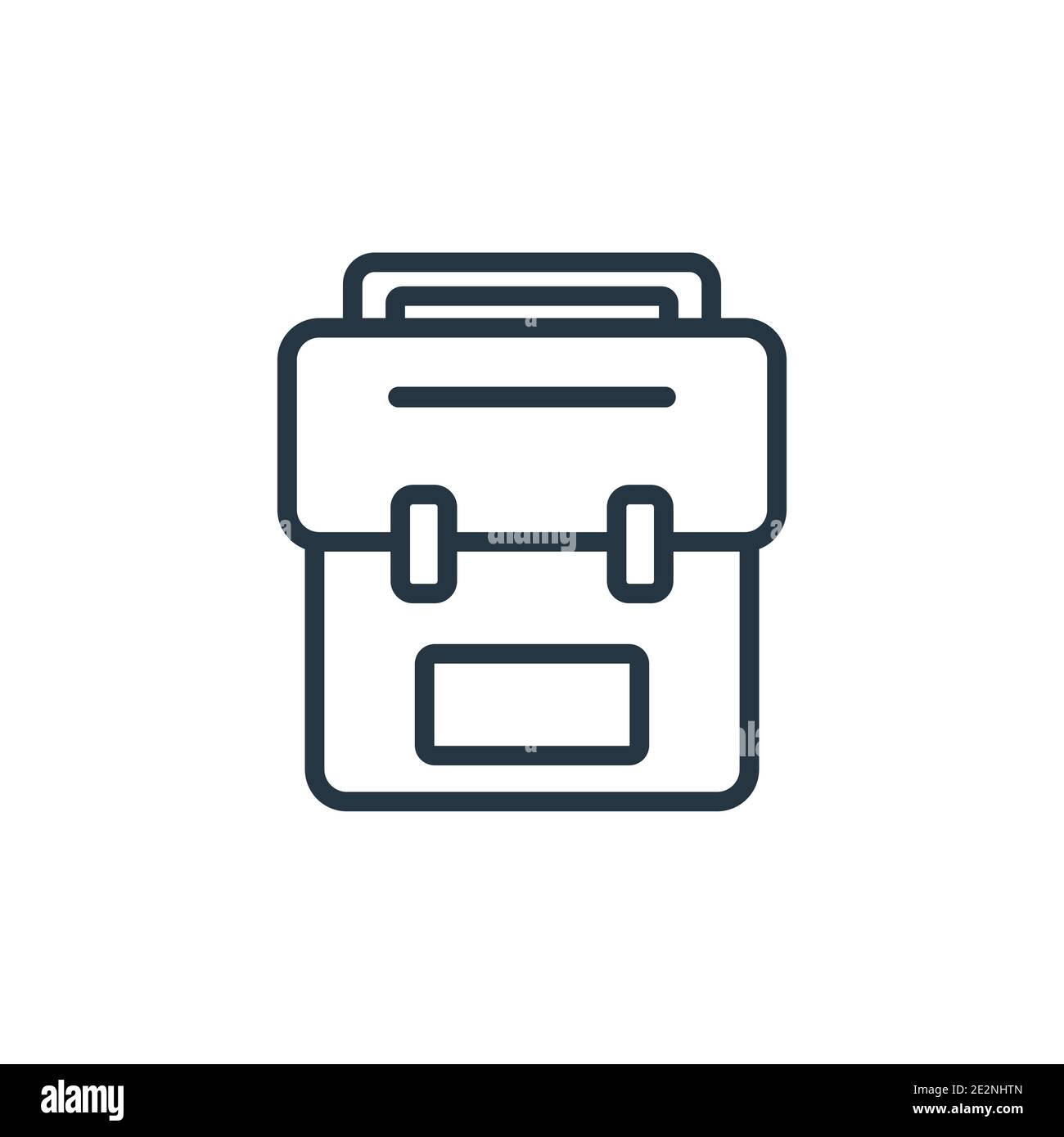 Bag of books outline vector icon. Thin line black bag of books icon ...