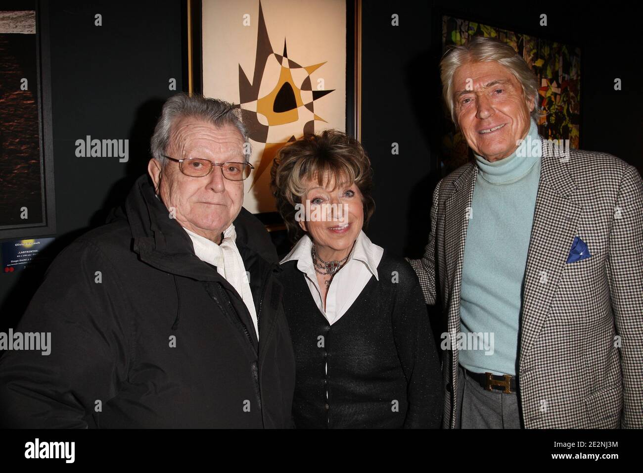 (L-R) Jose Arthur, Marthe Mercadier and Pierre Cornette de Saint Cyr ...