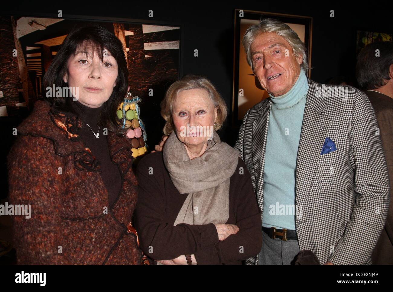(L-R) Sabine Antony, Michele Morgan and Pierre Cornette de Saint Cyr ...