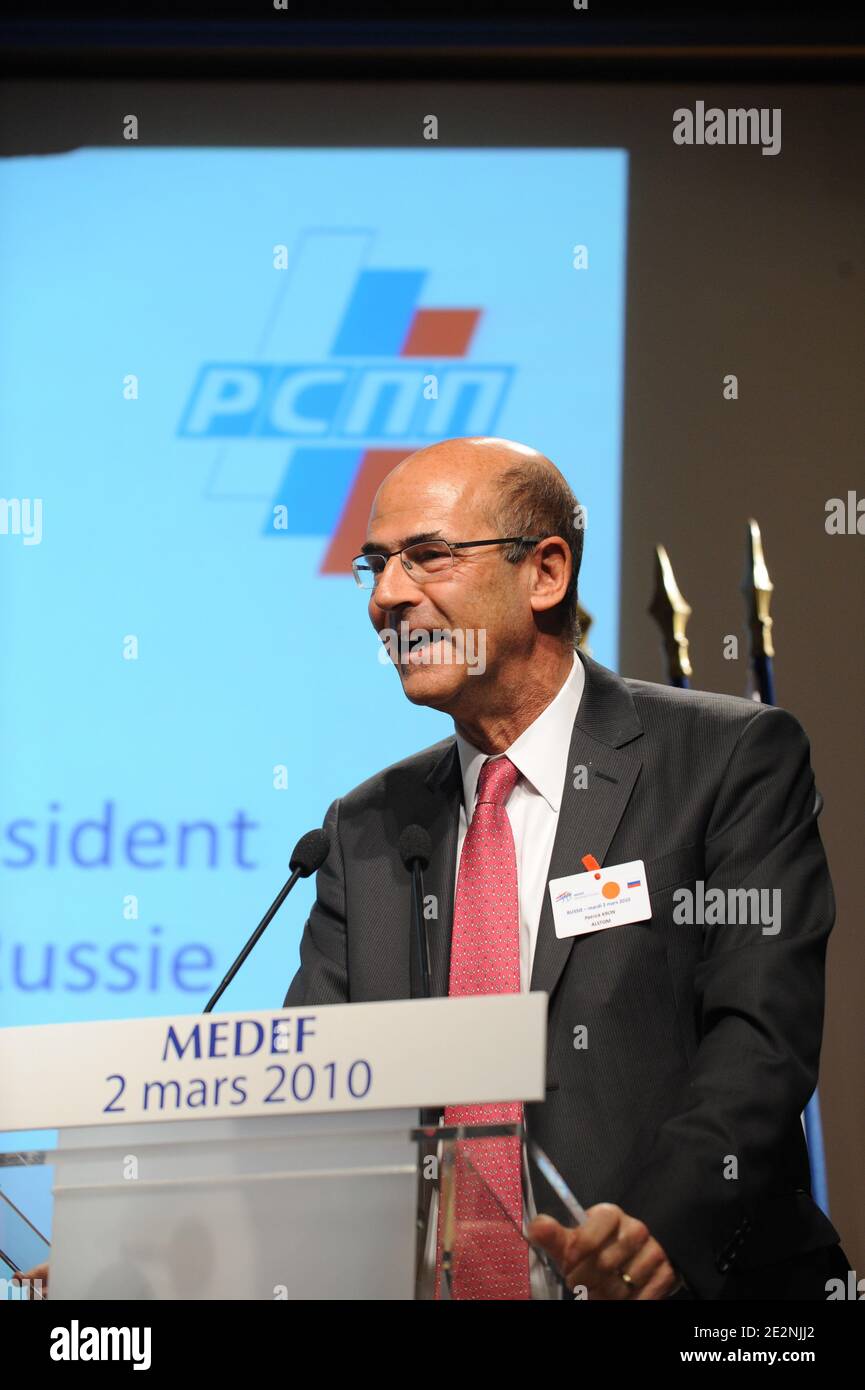 CEO of French engineering giant Alstom, Patrick Kron pictured during a ...