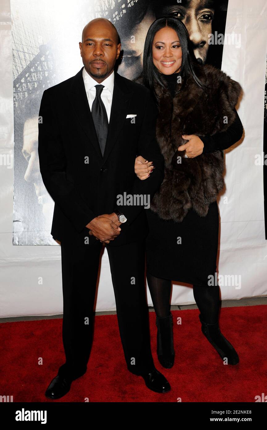 Antoine Fuqua (director) with wife Lela Rochon attend the premiere of Overture Films' 'Brooklyn ...