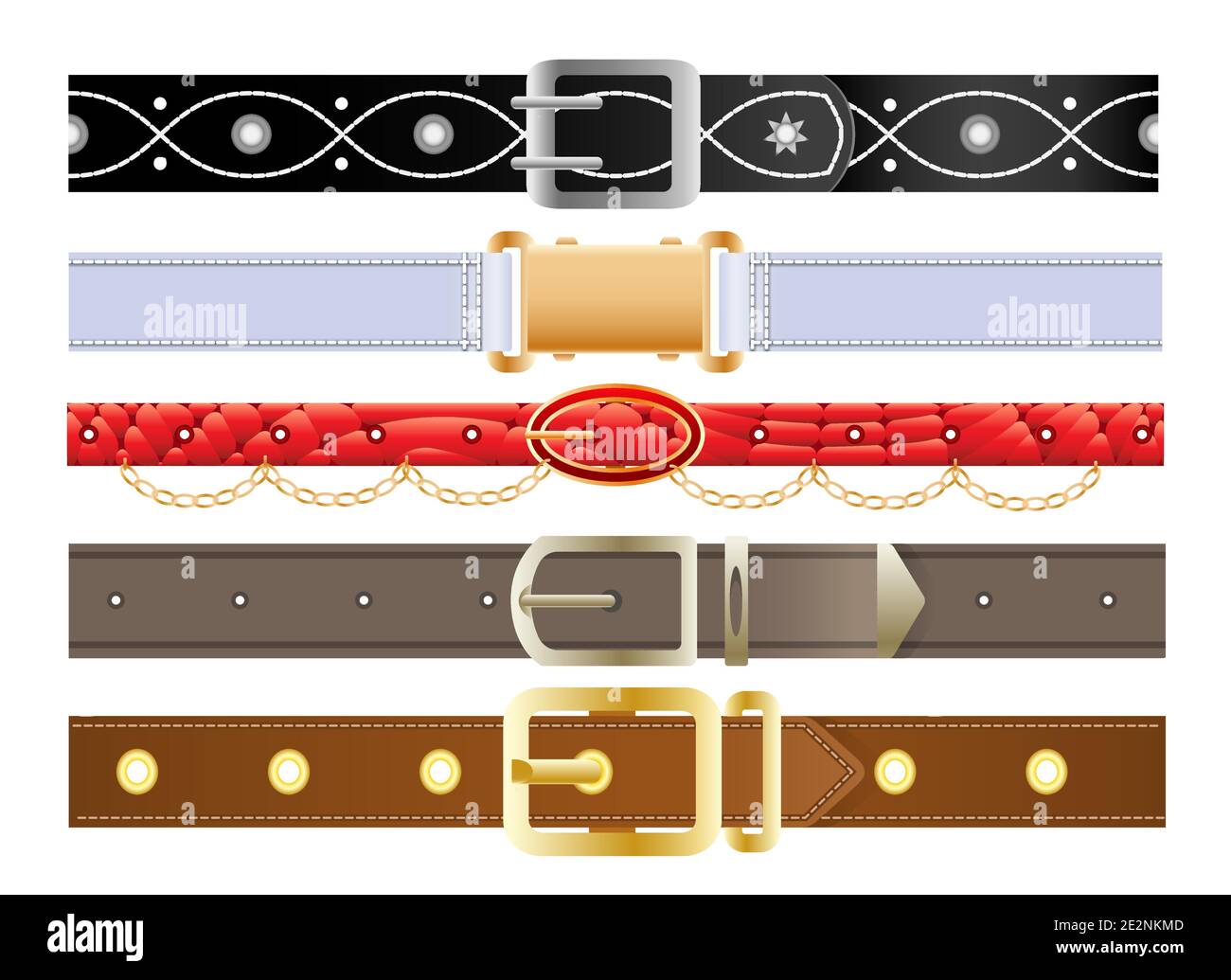 Black leather strap Stock Vector Images - Alamy