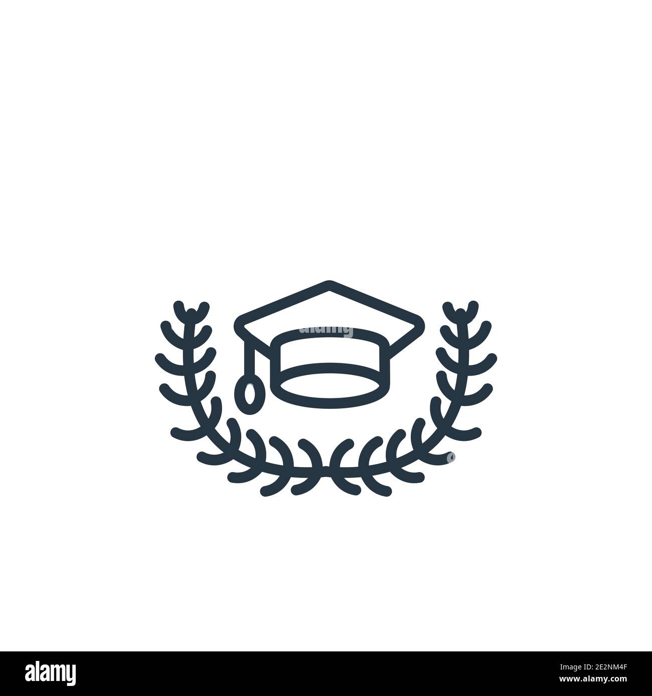 Graduated outline vector icon. Thin line black graduated icon, flat ...