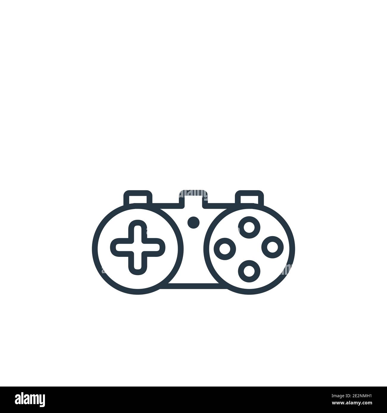 Joypad outline vector icon. Thin line black joypad icon, flat vector simple element illustration ...