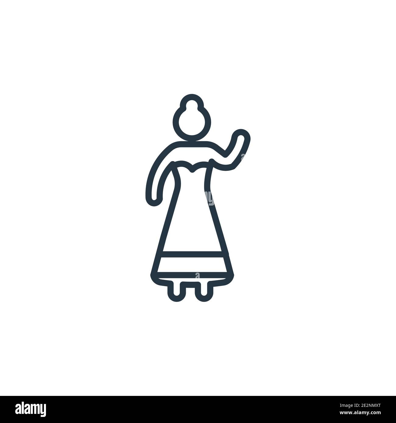 Wife outline vector icon. Thin line black wife icon, flat vector simple ...