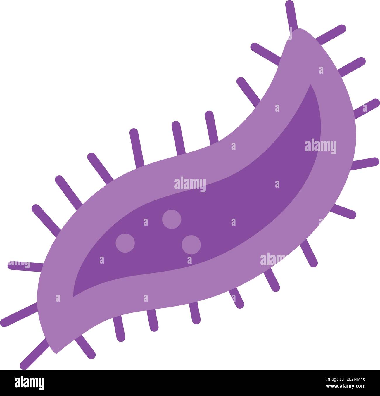 icon of purple bacteria over white background, colorful design, vector ...