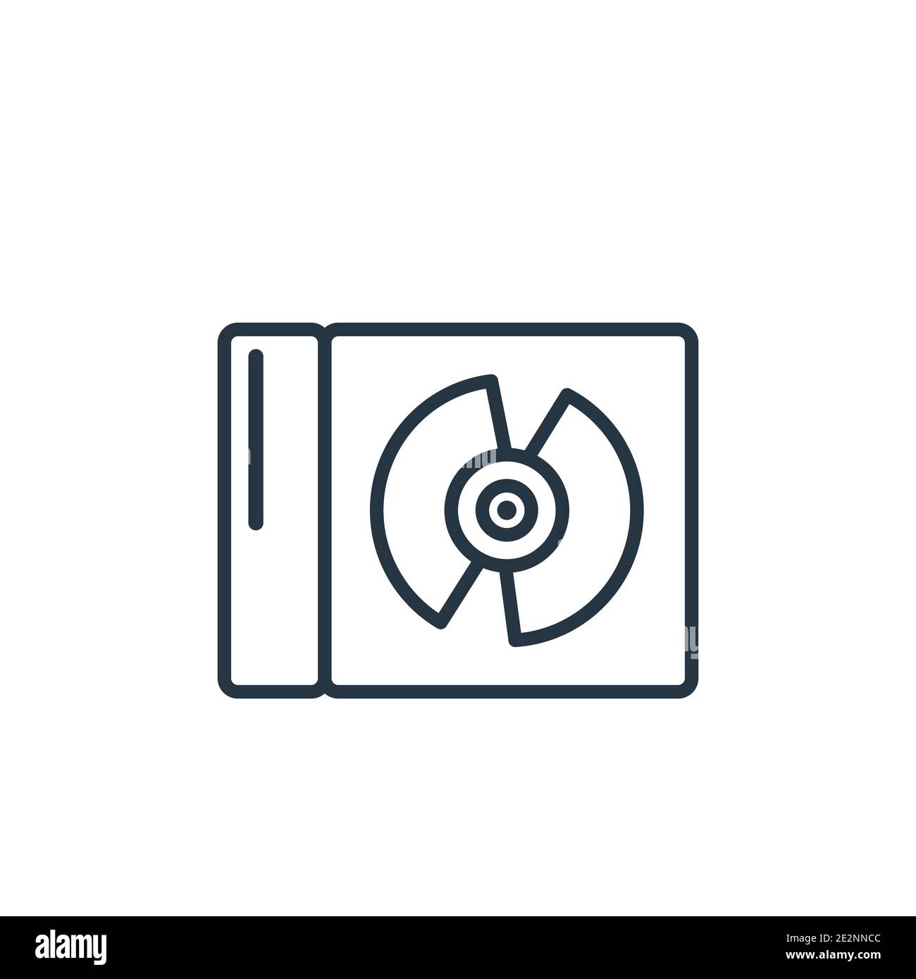 Compact disc outline vector icon. Thin line black compact disc icon ...