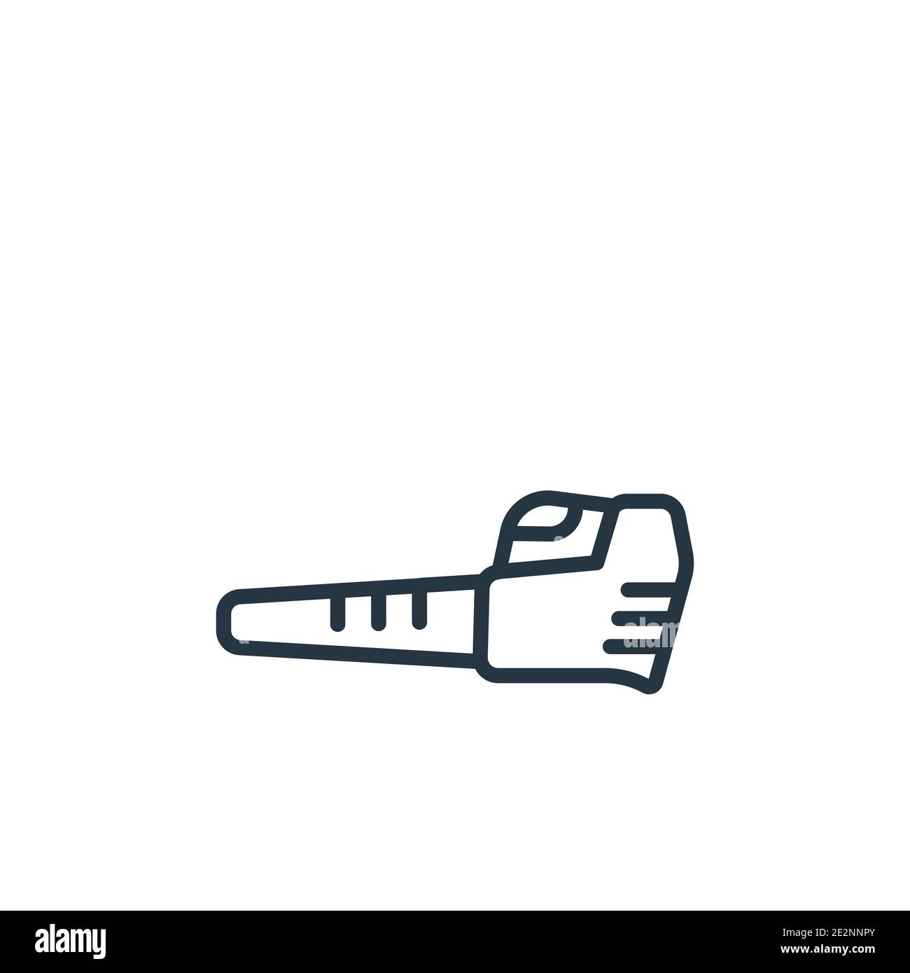 Leaf blower outline vector icon. Thin line black leaf blower icon, flat ...