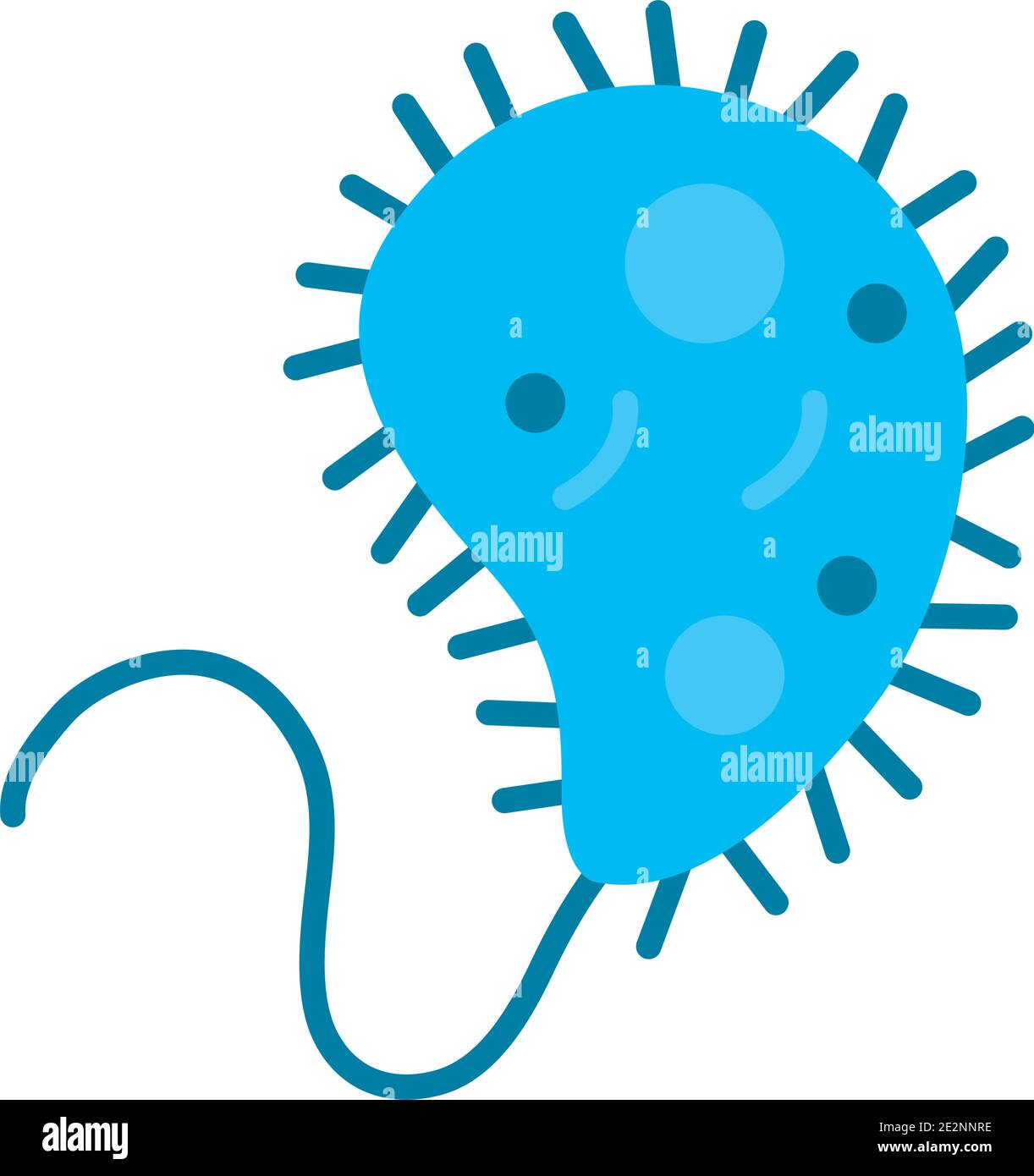 cholera bacteria icon over white background, colorful design, vector ...