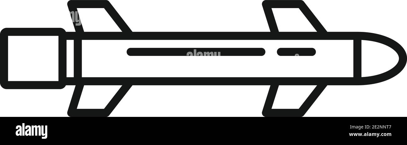 Missile attack icon, outline style Stock Vector Image & Art - Alamy