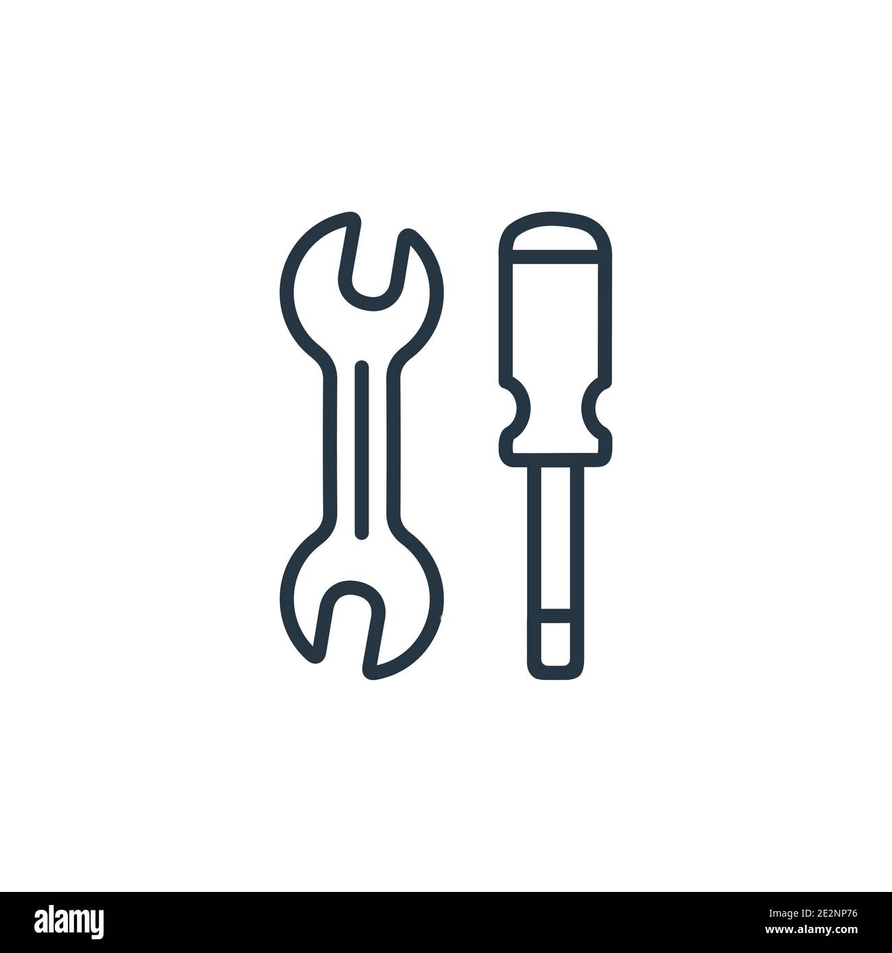 Garage screwdriver outline vector icon. Thin line black garage ...