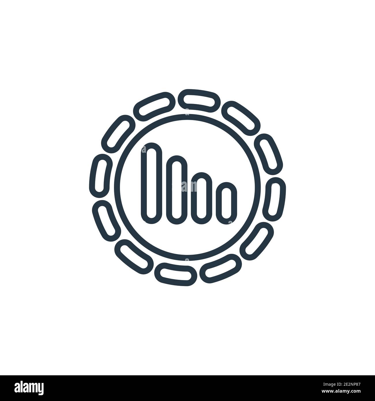 Full signal outline vector icon. Thin line black full signal icon, flat ...